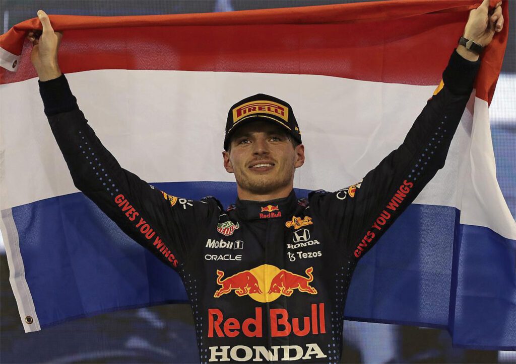 Max Verstappen wins first Formula One Flag POSTER - Hokey Cokey