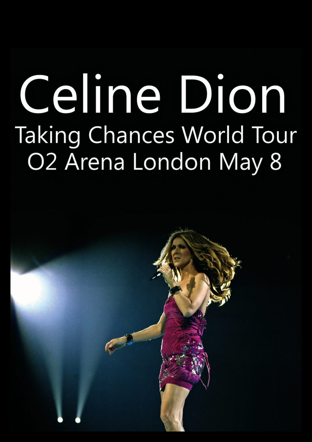 Celine Dion New World Tour London Repro POSTER - Hokey Cokey