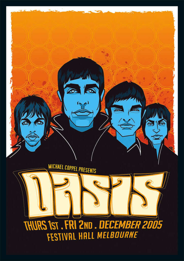 Oasis Melbourne 2005 Repro Tour POSTER - Hokey Cokey