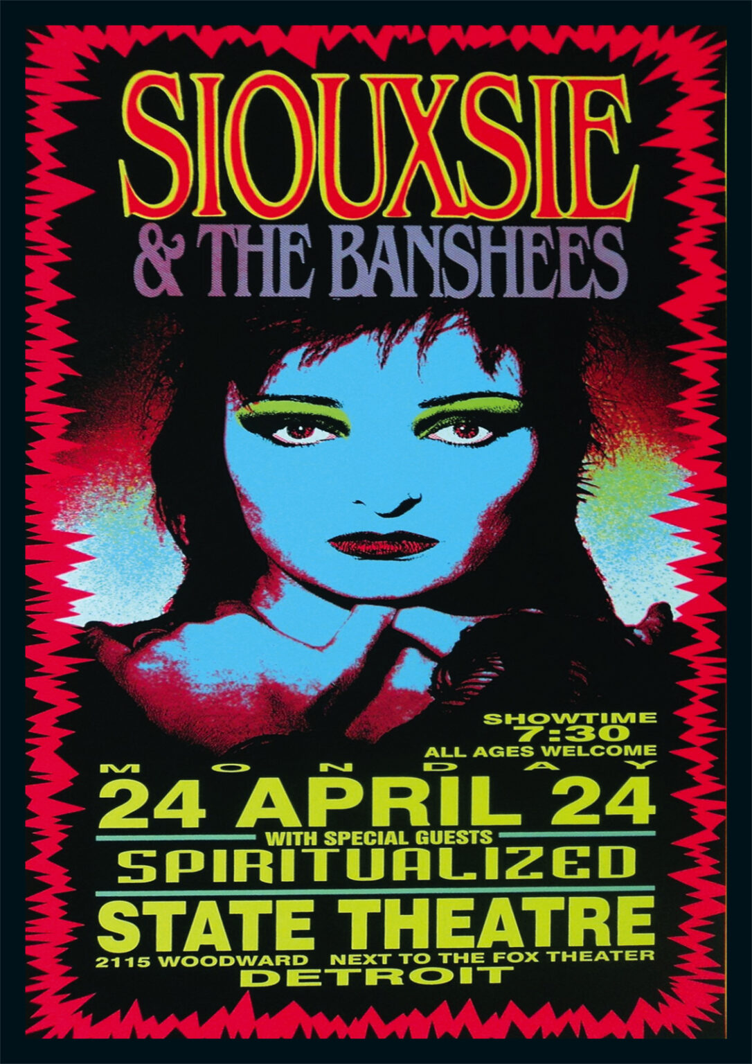 Siouxsie and the Banshees - State Theatre Repro Tour Poster - Hokey Cokey